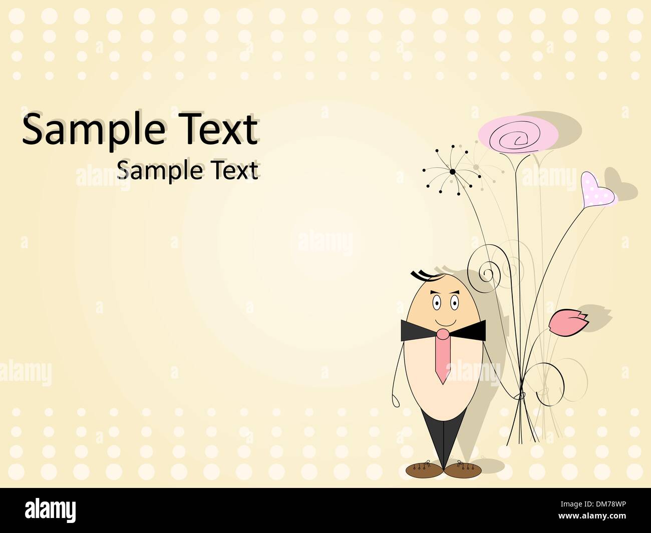 Smiling man holding card Stock Vector Images - Alamy