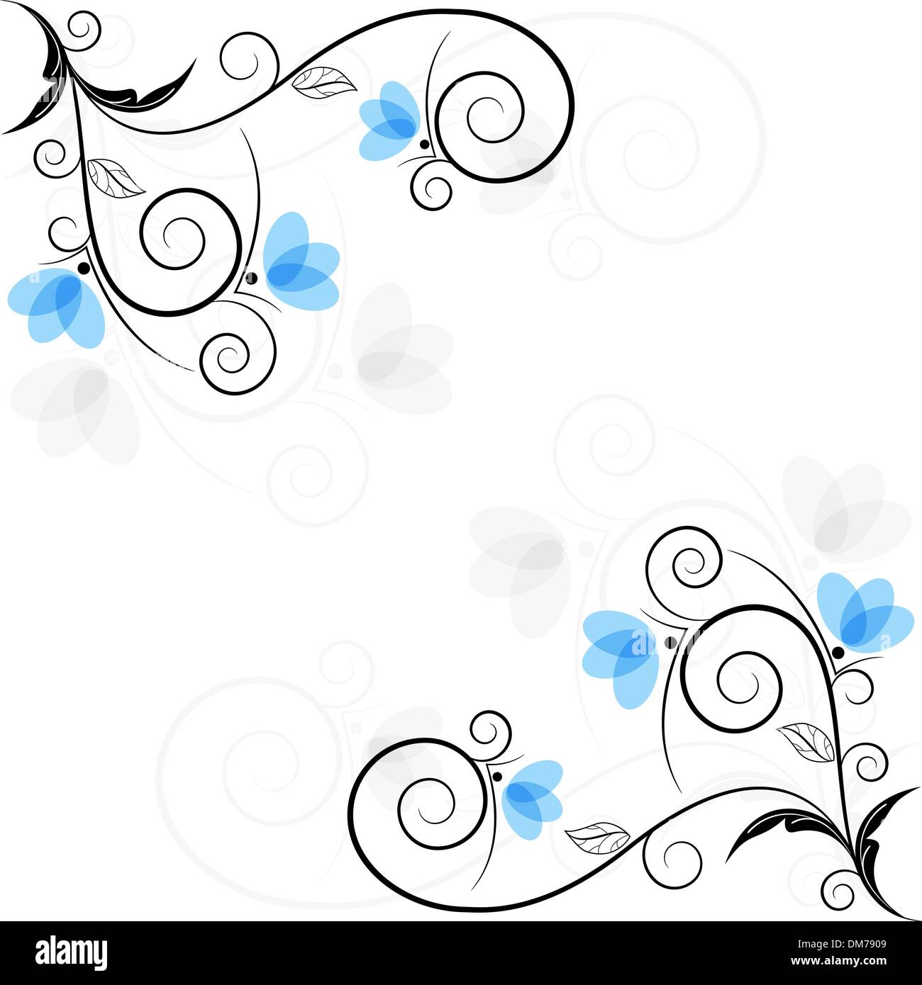 Curly floral frame Stock Vector Images - Alamy