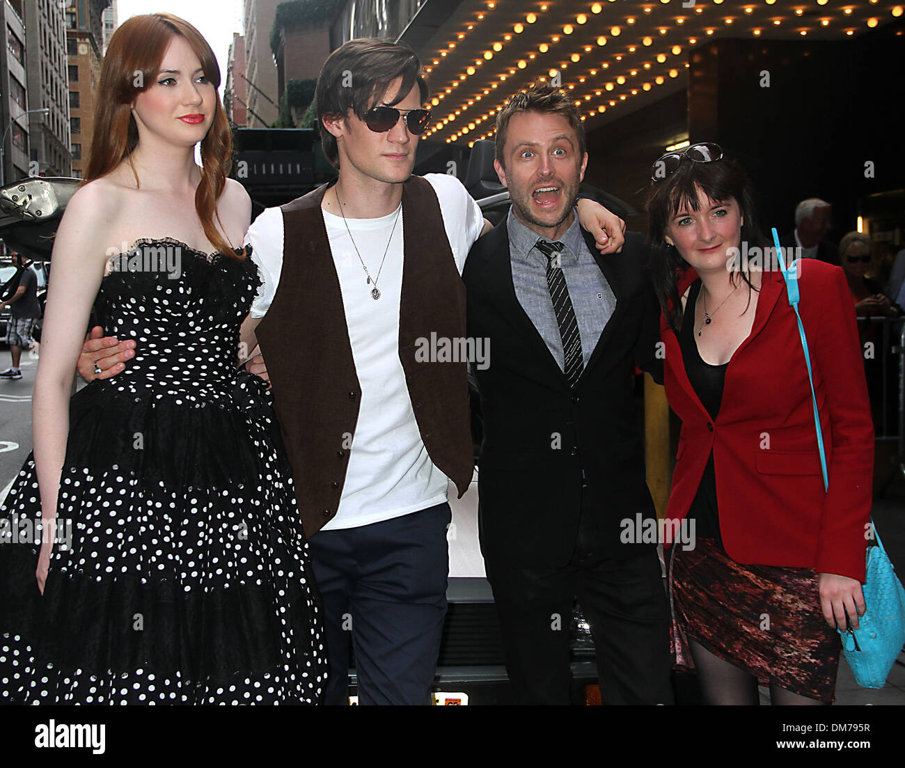 Karen Gillan Matt Smith Chris Hardwick and executive producer Caroline ...