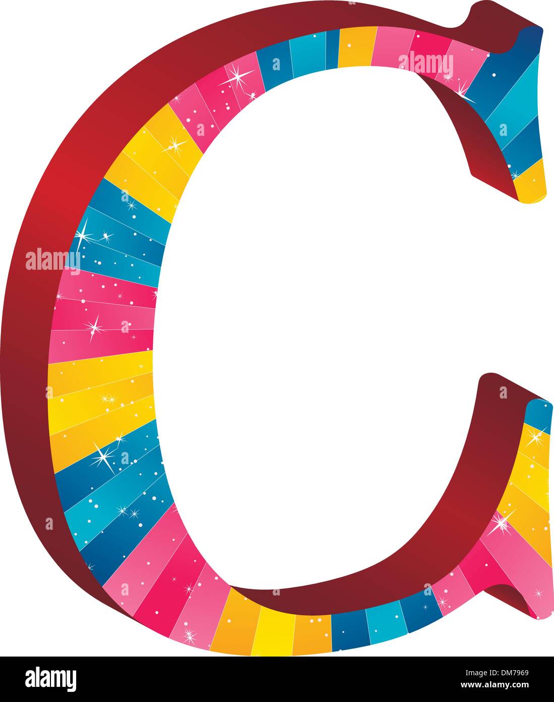 Colored alphabet with stripes and stars Stock Vector Image & Art - Alamy