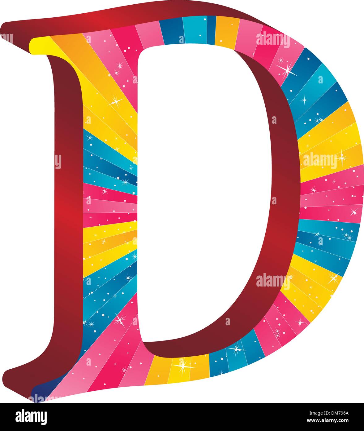 Colored alphabet with stripes and stars Stock Vector Image & Art - Alamy