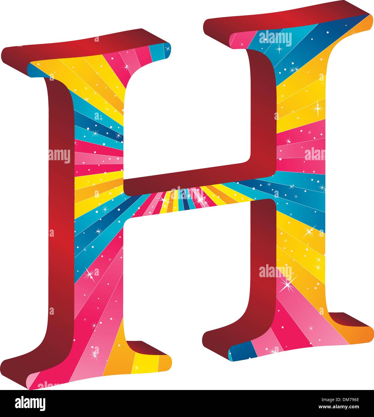 Colored alphabet with stripes and stars Stock Vector Image & Art - Alamy