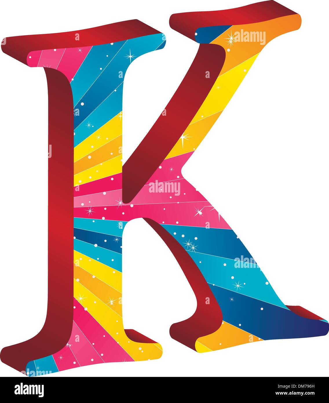 Colored alphabet with stripes and stars Stock Vector Image & Art - Alamy