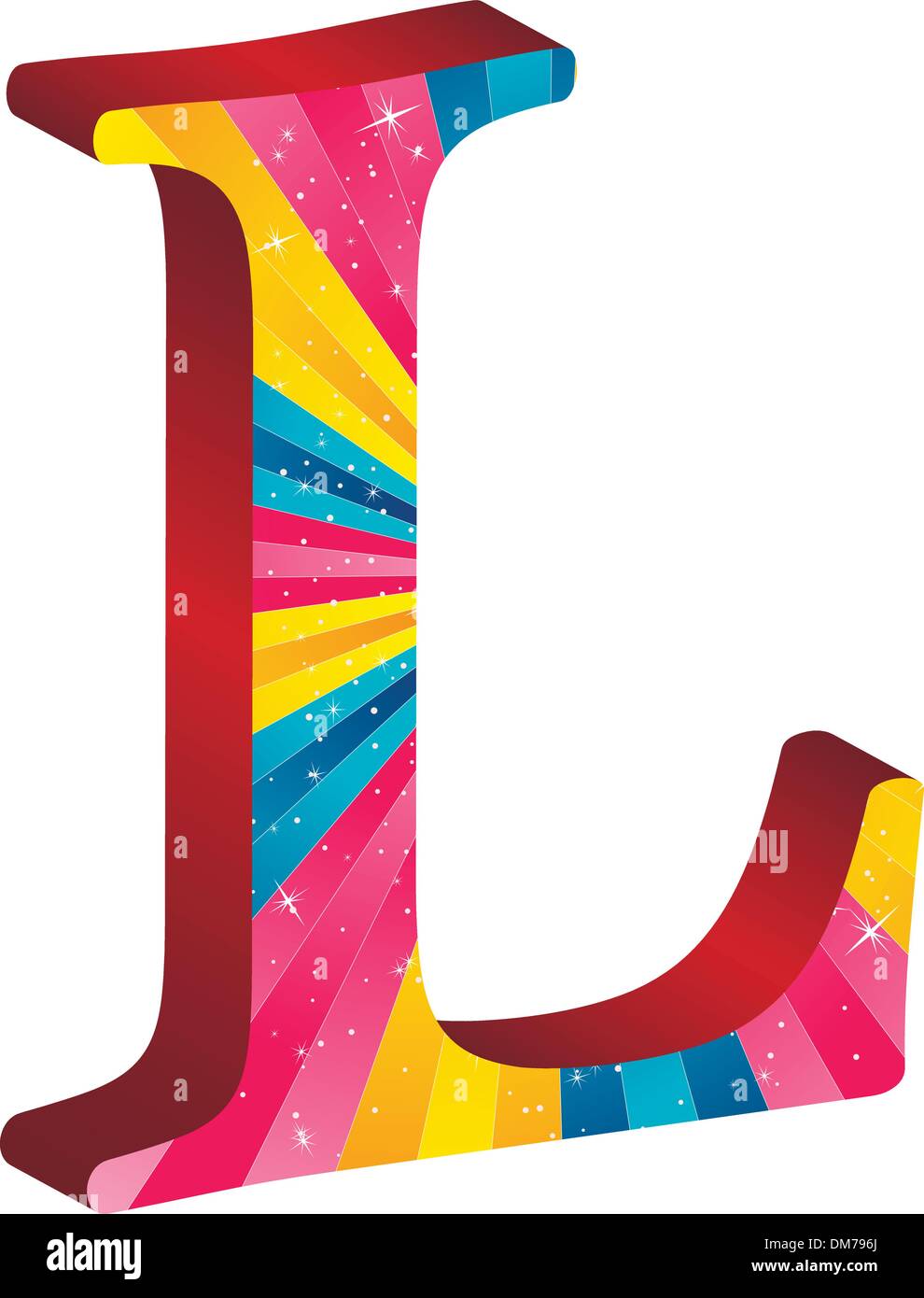 Lower case letter l white background Stock Vector Images - Alamy