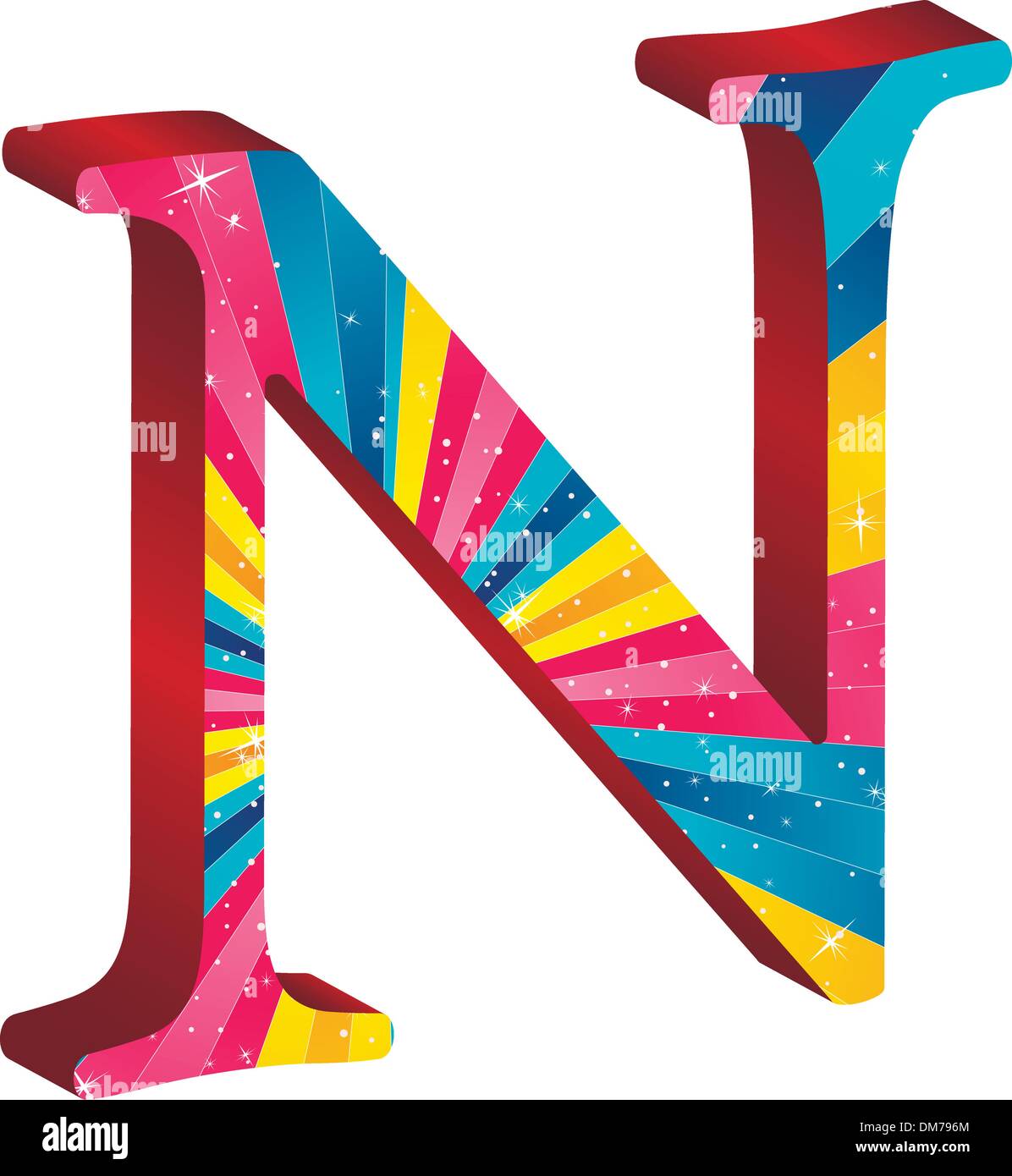 Colored alphabet with stripes and stars Stock Vector Image & Art - Alamy