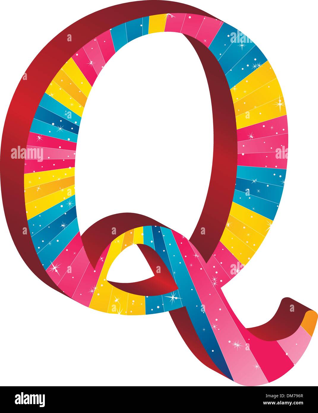 Colored alphabet with stripes and stars Stock Vector Image & Art - Alamy