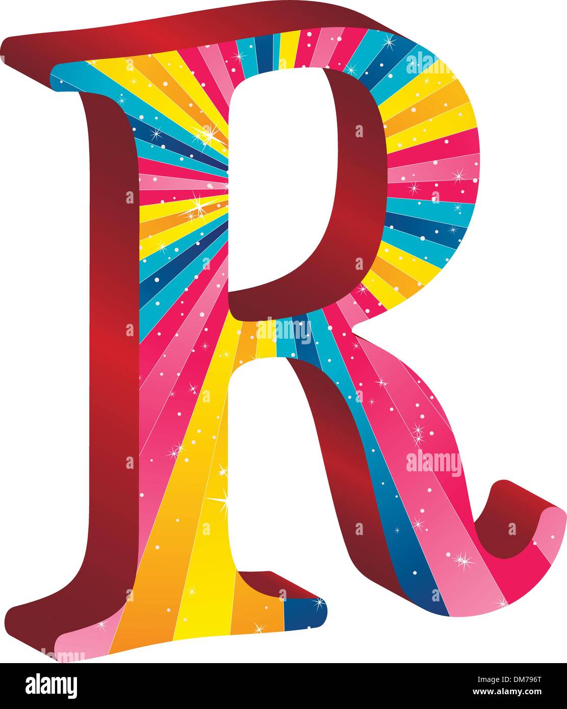 Colored alphabet with stripes and stars Stock Vector Image & Art - Alamy