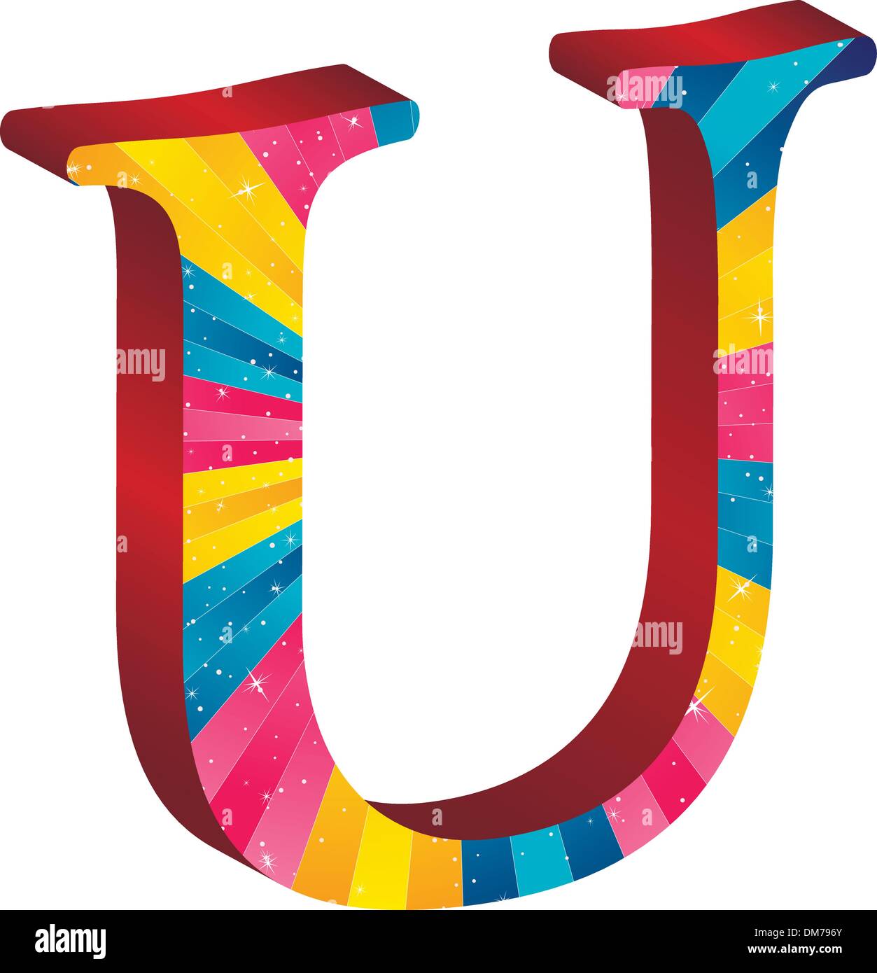 Colored alphabet with stripes and stars Stock Vector Image & Art - Alamy