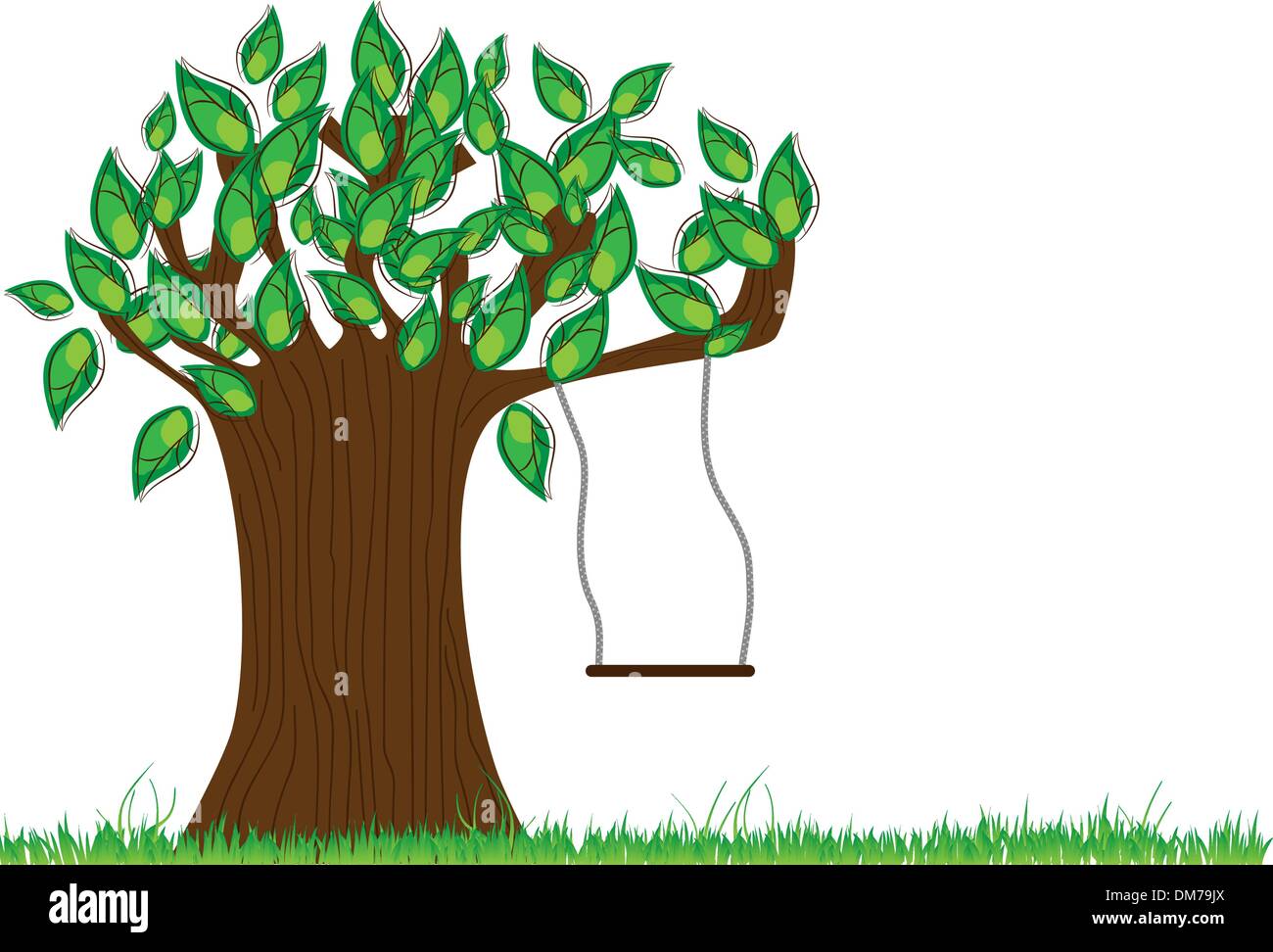 Tree swing Stock Vector Images - Alamy