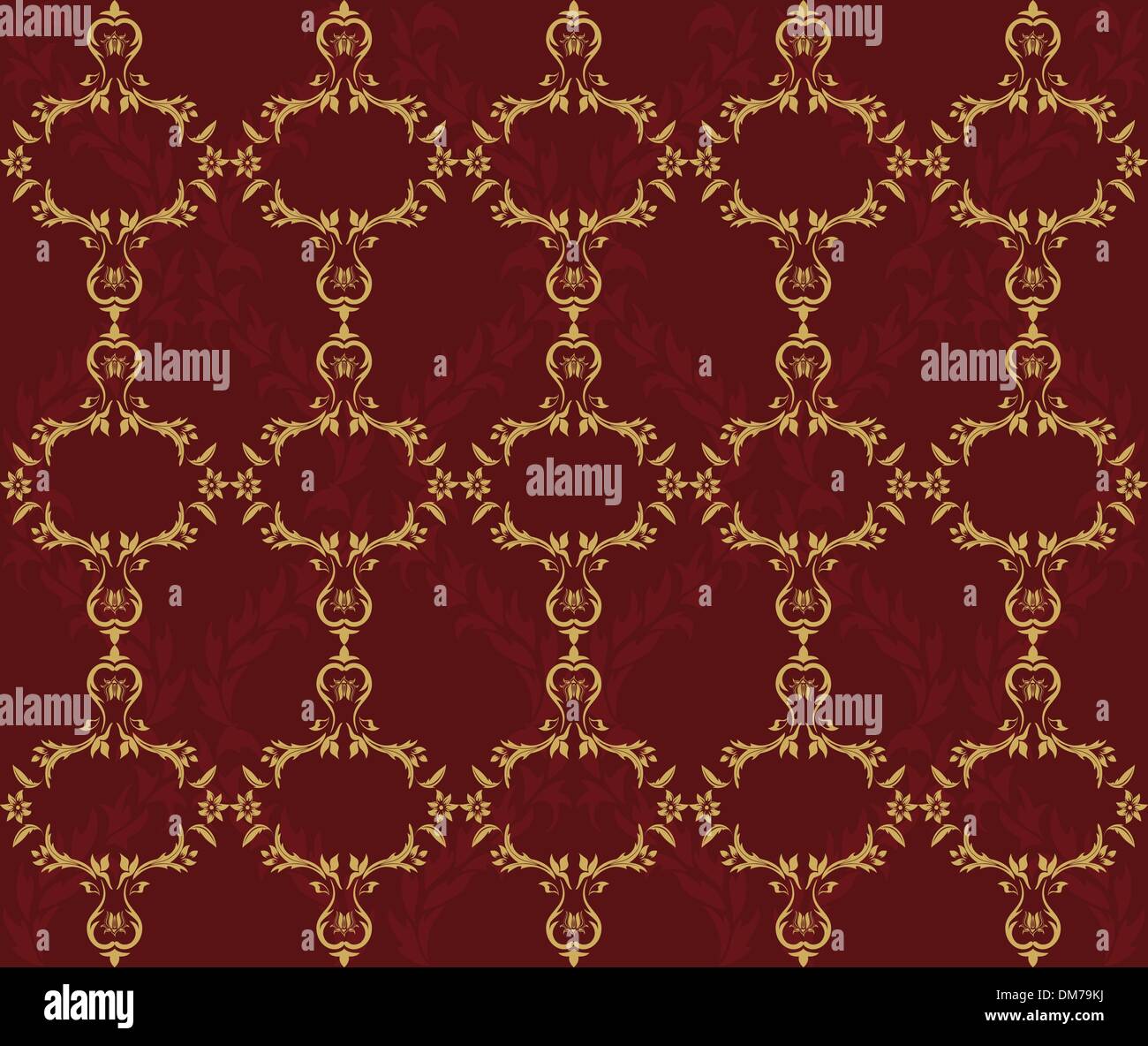 Vector seamless damask background Stock Vector Image & Art - Alamy