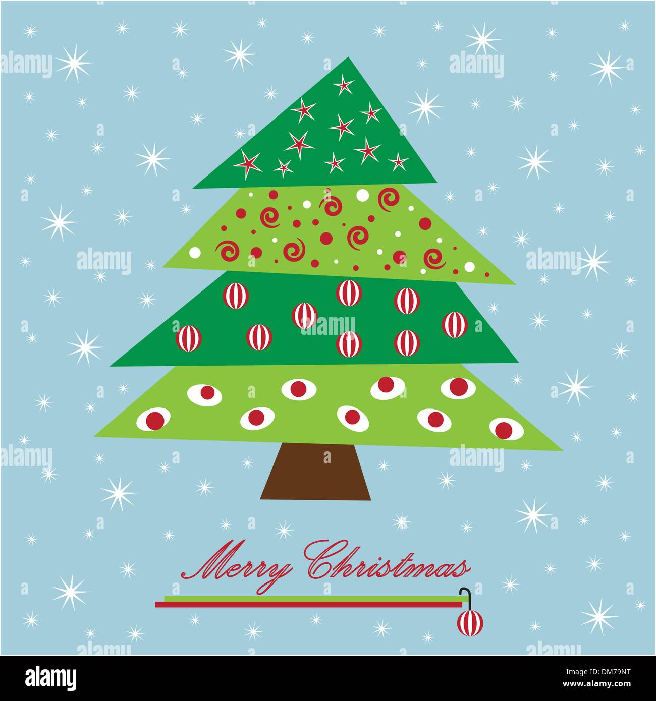 Merry Christmas Tree Stock Vector Image & Art - Alamy