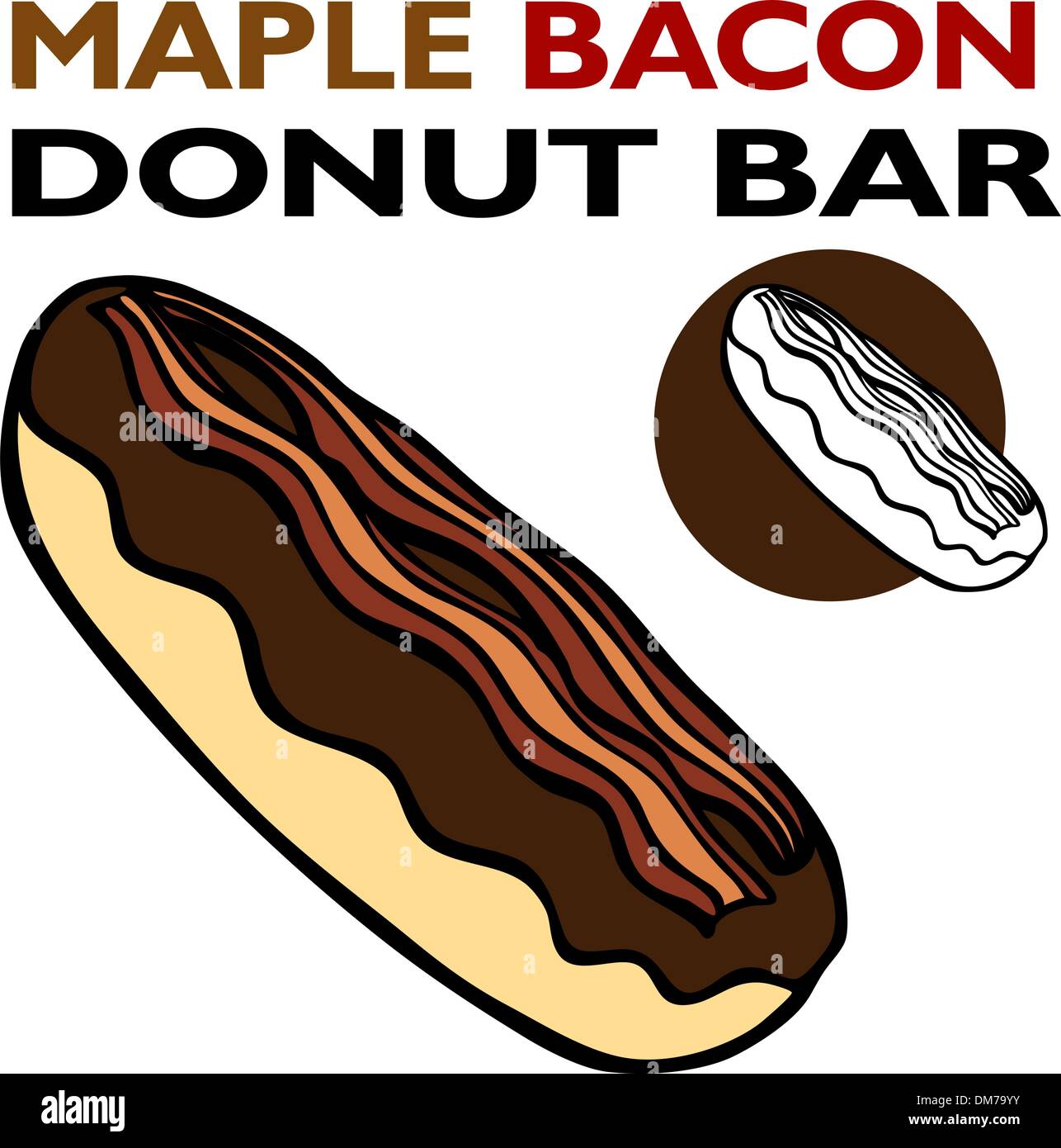 Maple Bacon Bar Stock Vector Image & Art - Alamy