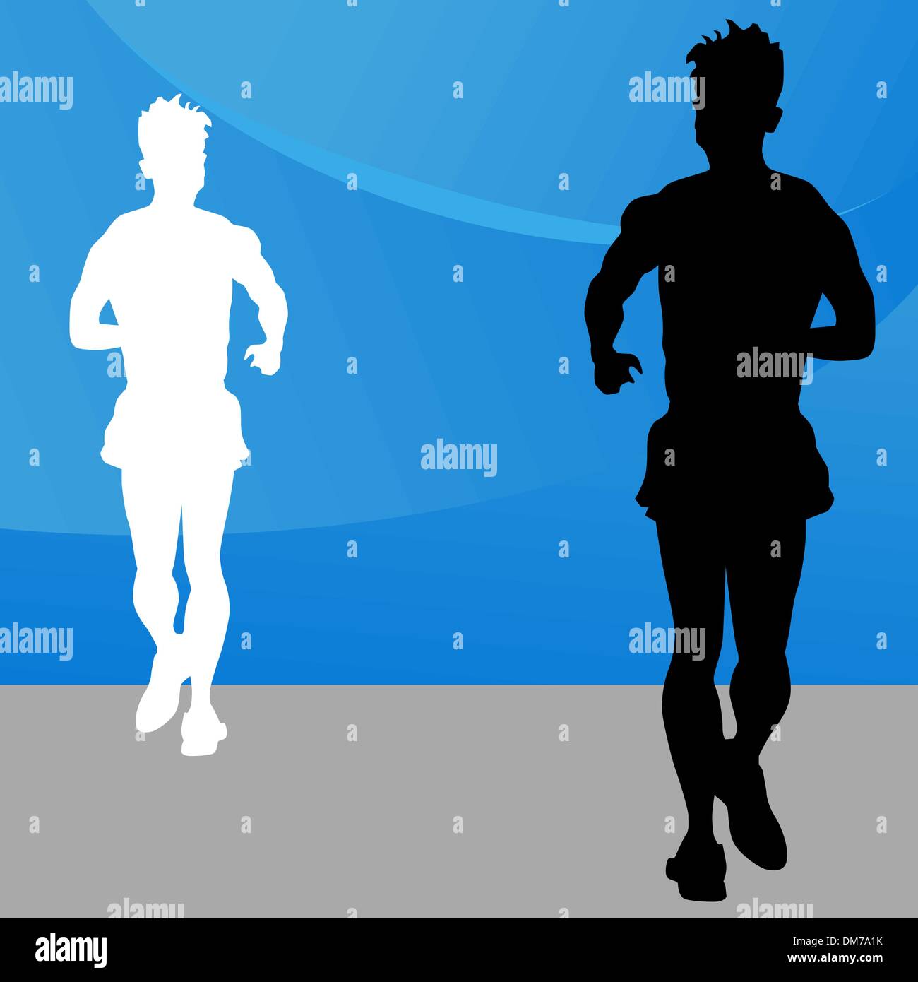 Man and shadow and running Stock Vector Images - Alamy
