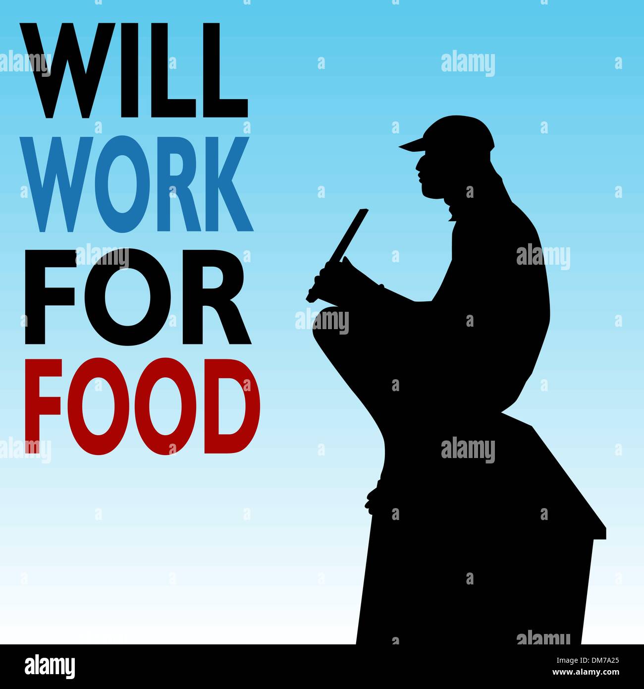 Will work for food sign hi-res stock photography and images - Alamy