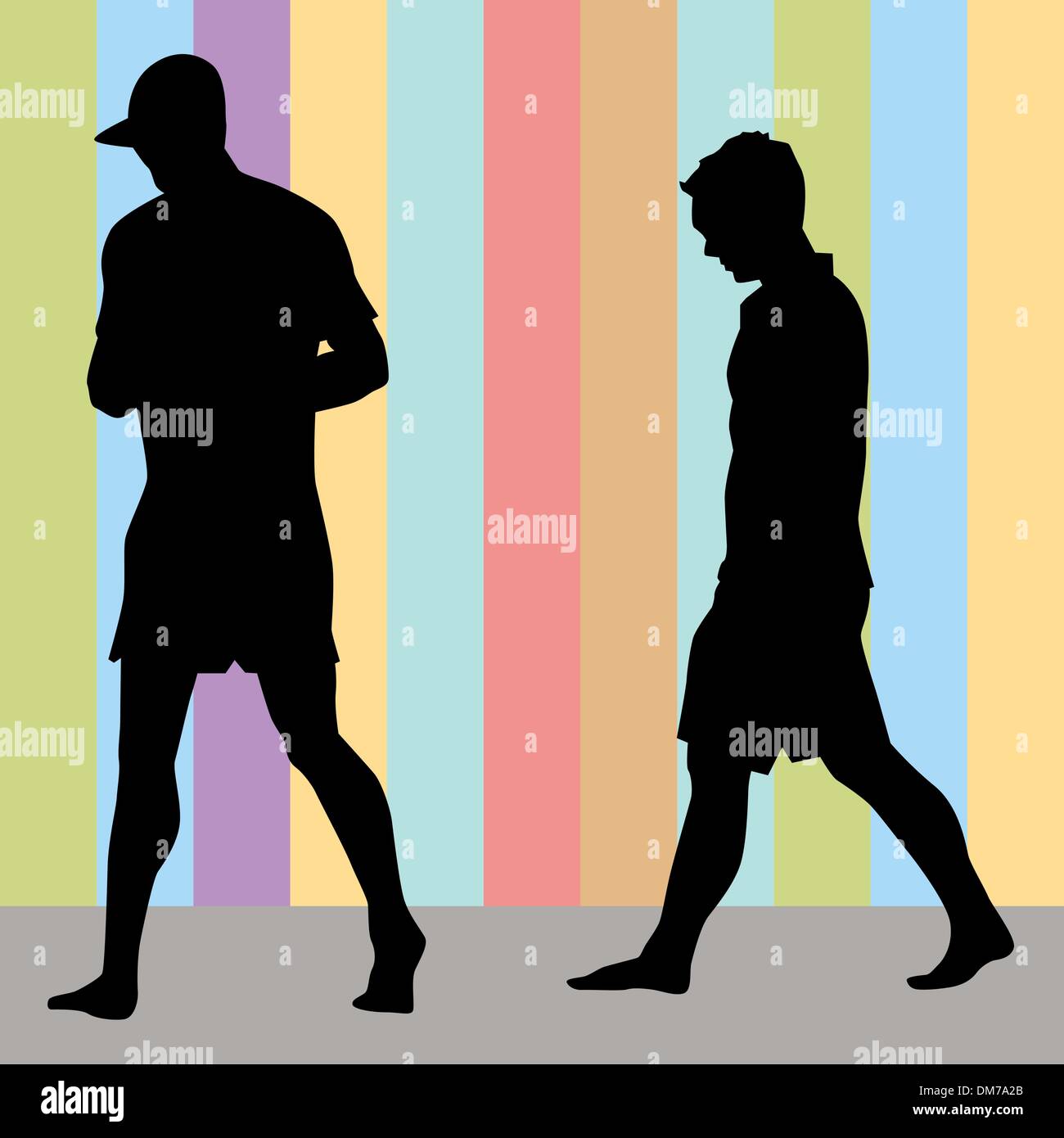 Men barefoot Stock Vector Images - Alamy