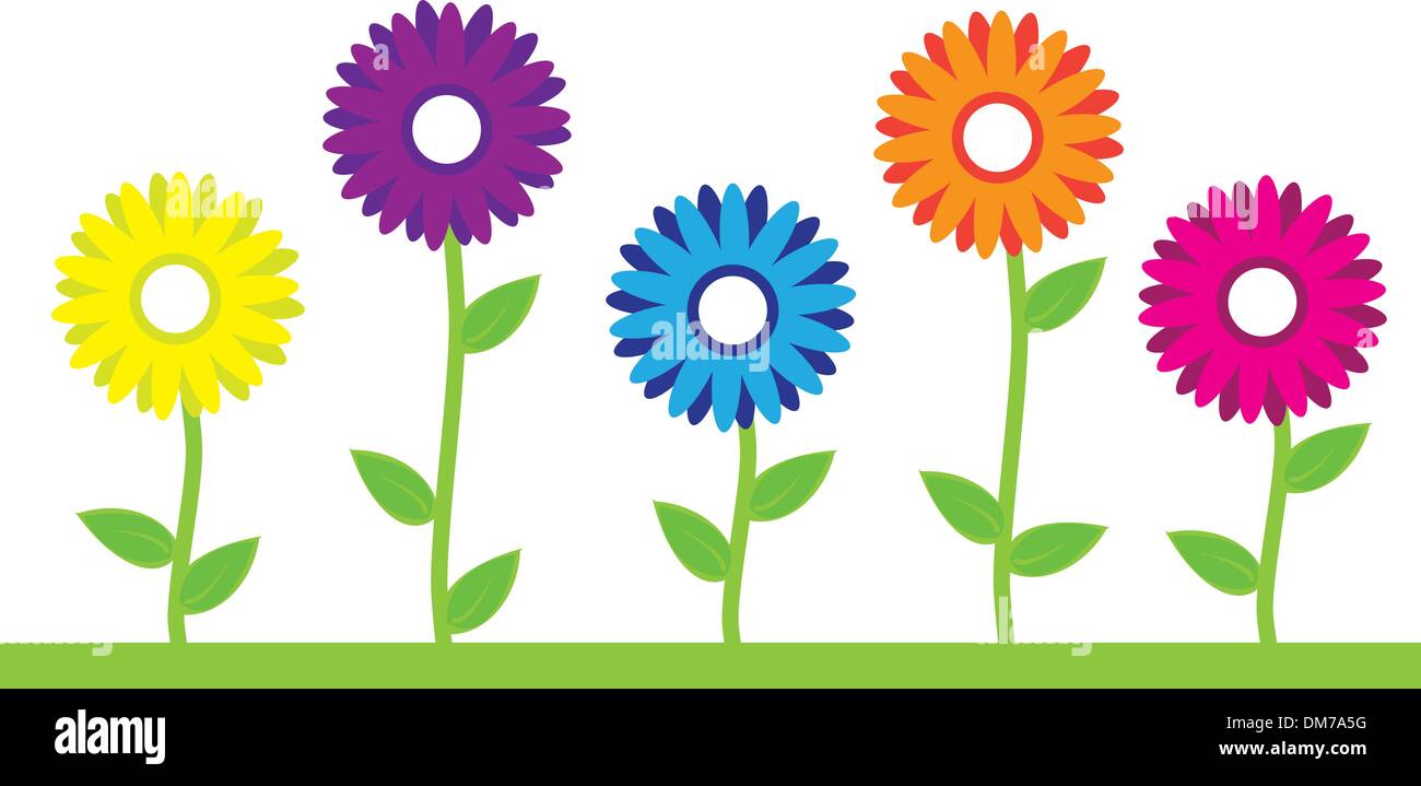 Yellow flowers for spring Stock Vector Images - Alamy