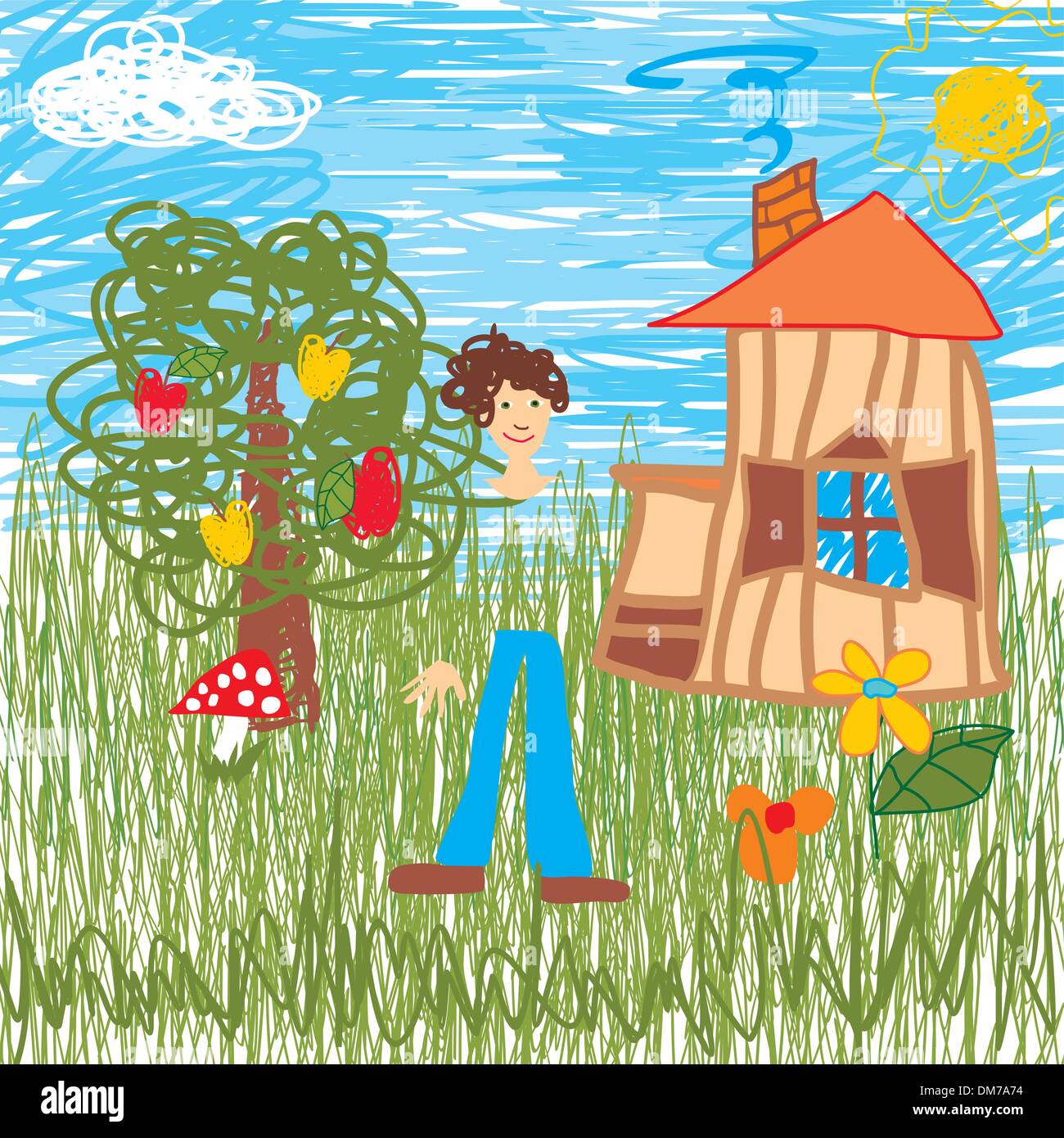 nice child draw Stock Vector Image & Art - Alamy