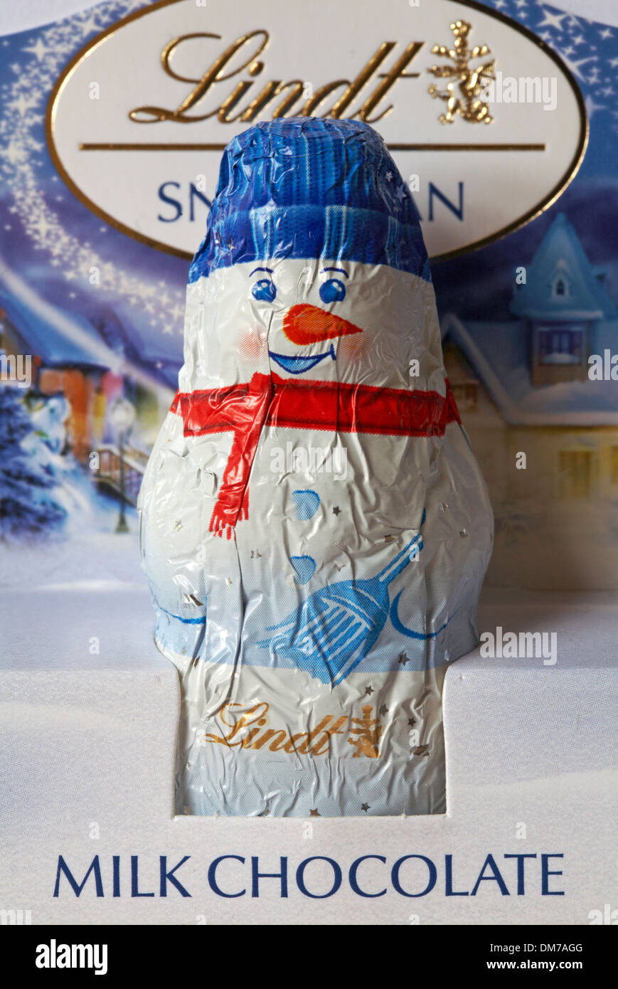 Lindt milk chocolate snowman Stock Photo - Alamy