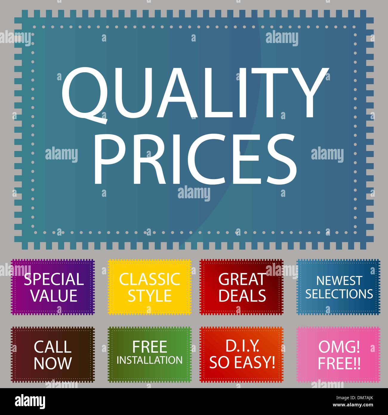 Rug Shaped Label Stickers Stock Vector Image & Art - Alamy