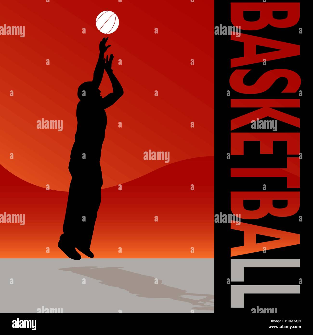 Basketball Man Tossing Ball Stock Vector Image & Art - Alamy