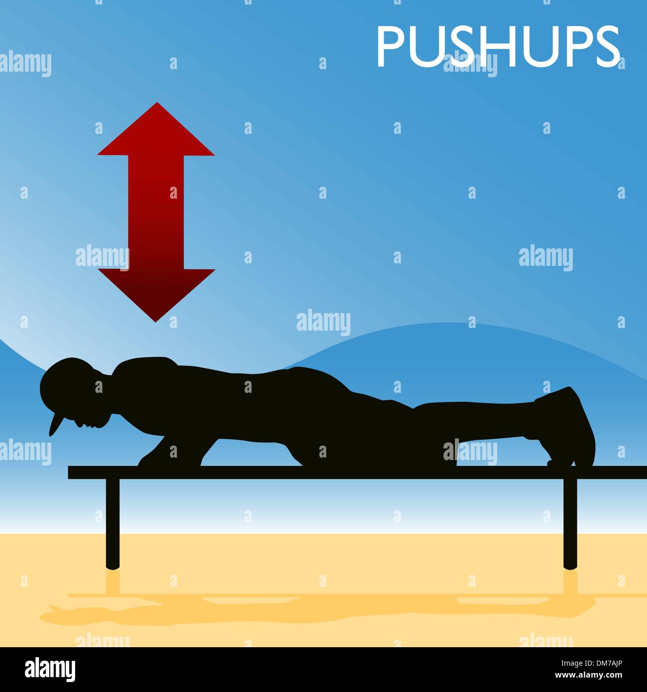Pushup vector vectors hi-res stock photography and images - Alamy