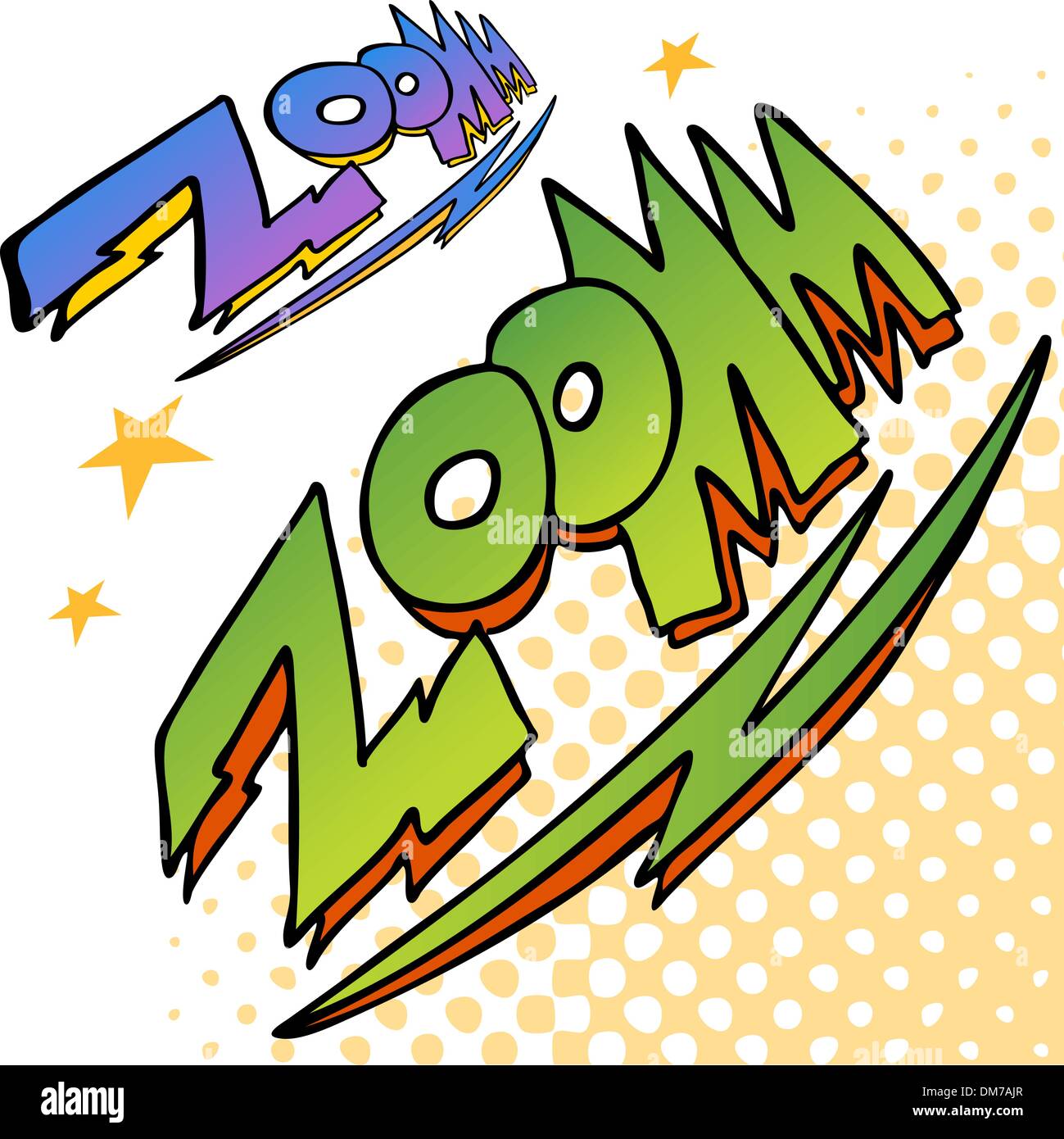 Zoom comic book text sound Stock Vector Images - Alamy