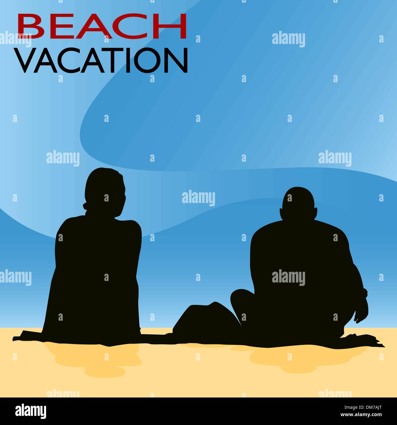 Couple Beach Vacation Stock Vector Image & Art - Alamy