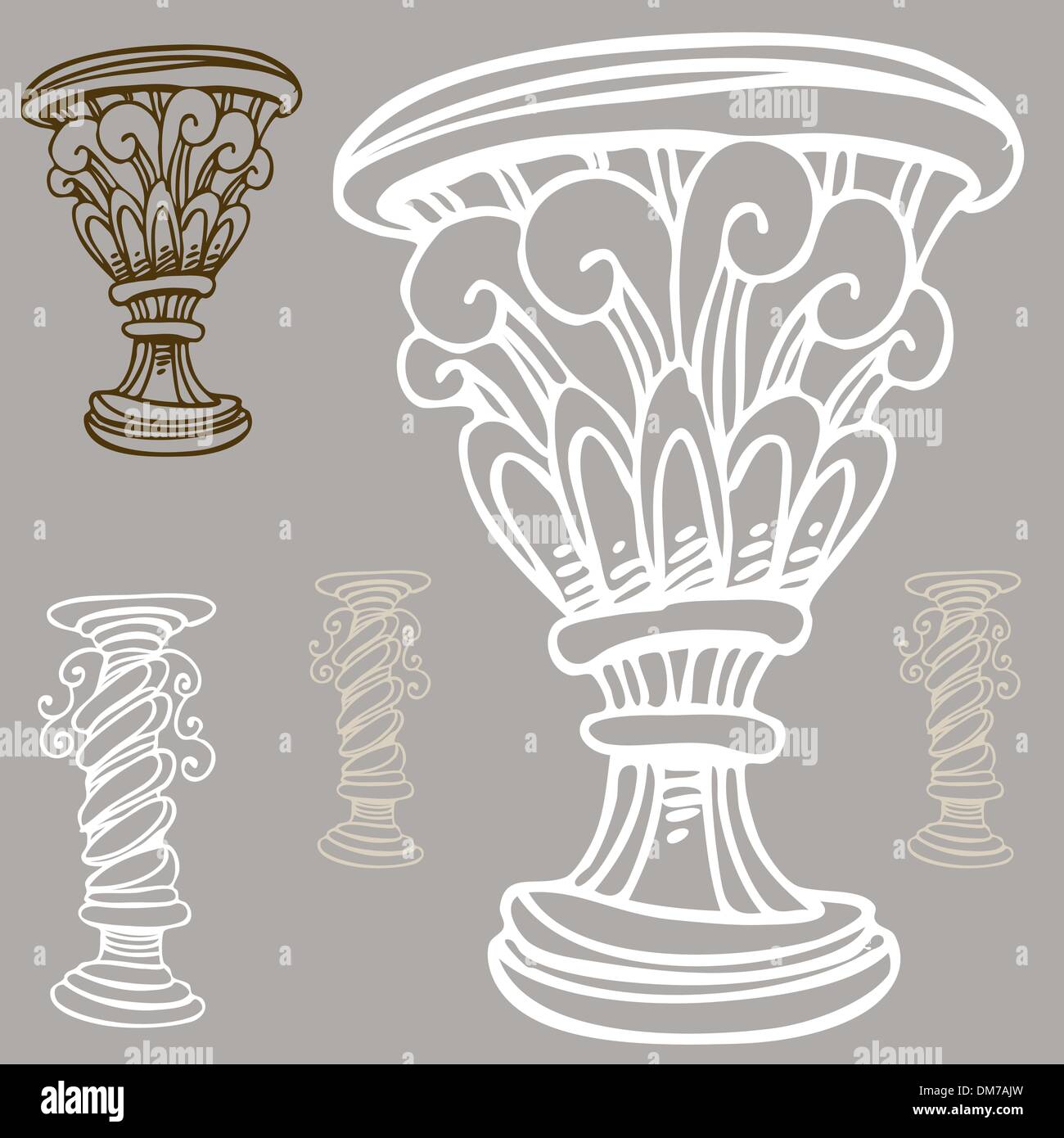 Vase and Urn Set Stock Vector Image & Art - Alamy