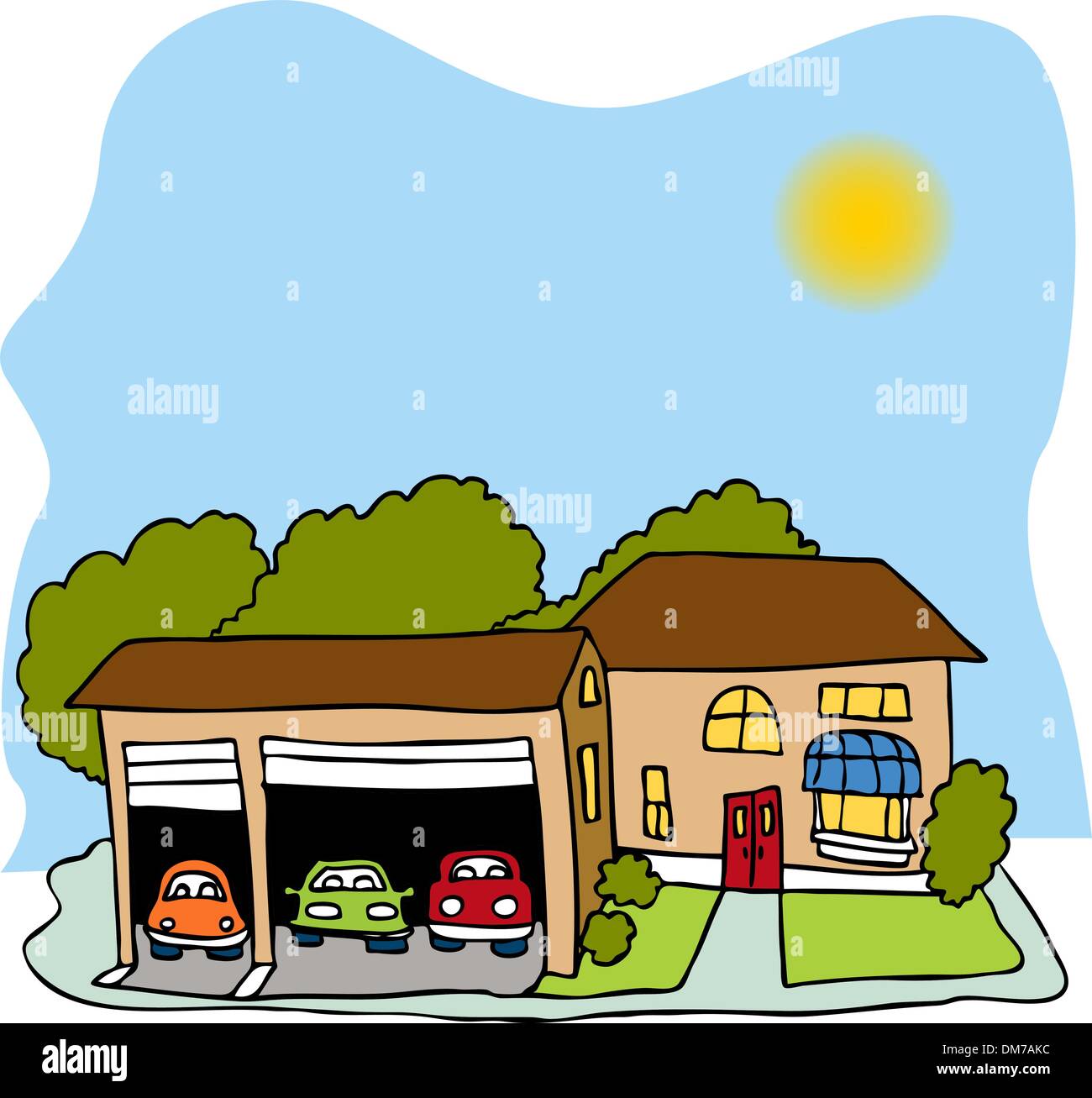 Clipart Garage Car