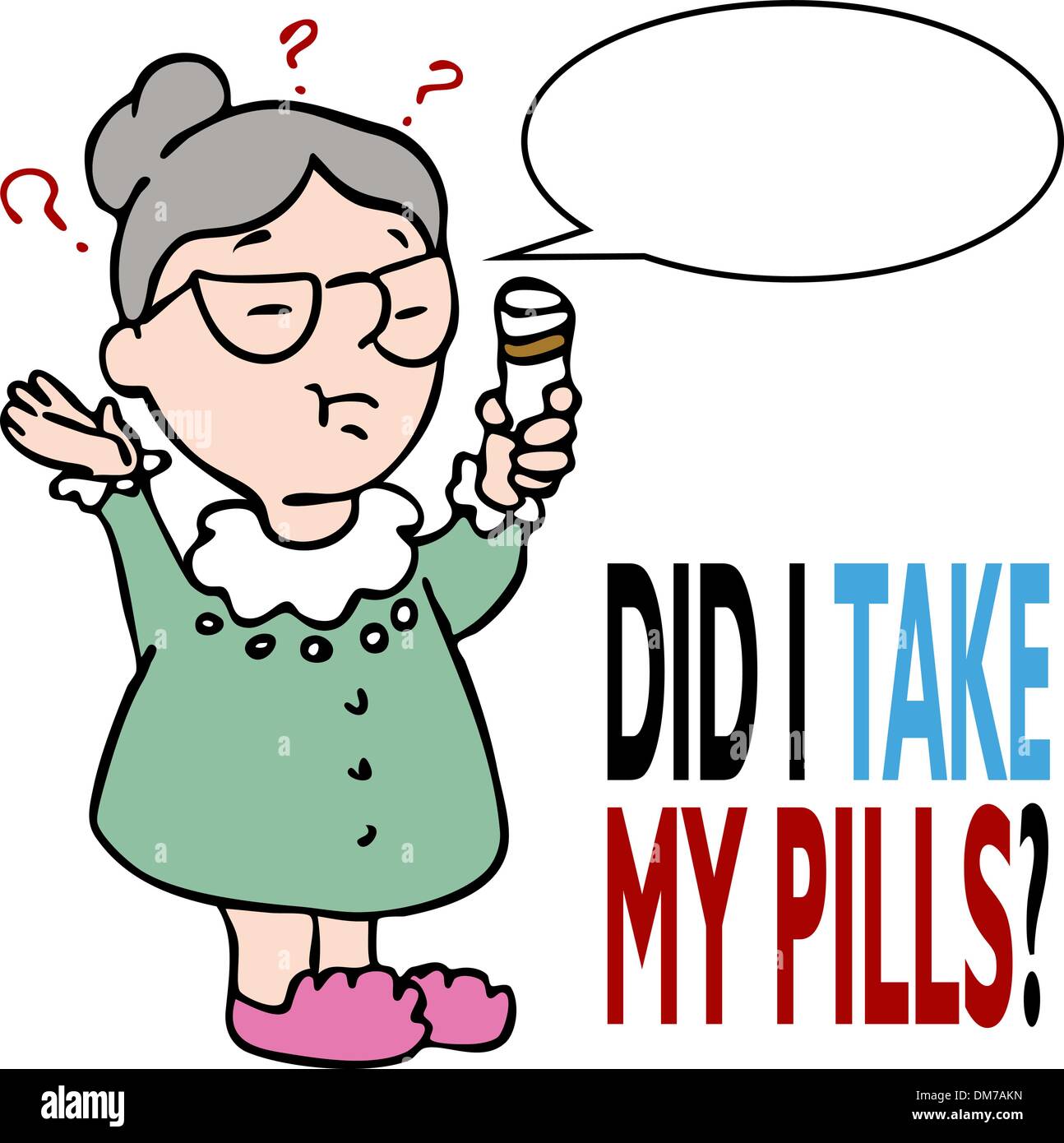 Lady forgets Stock Vector Images - Alamy