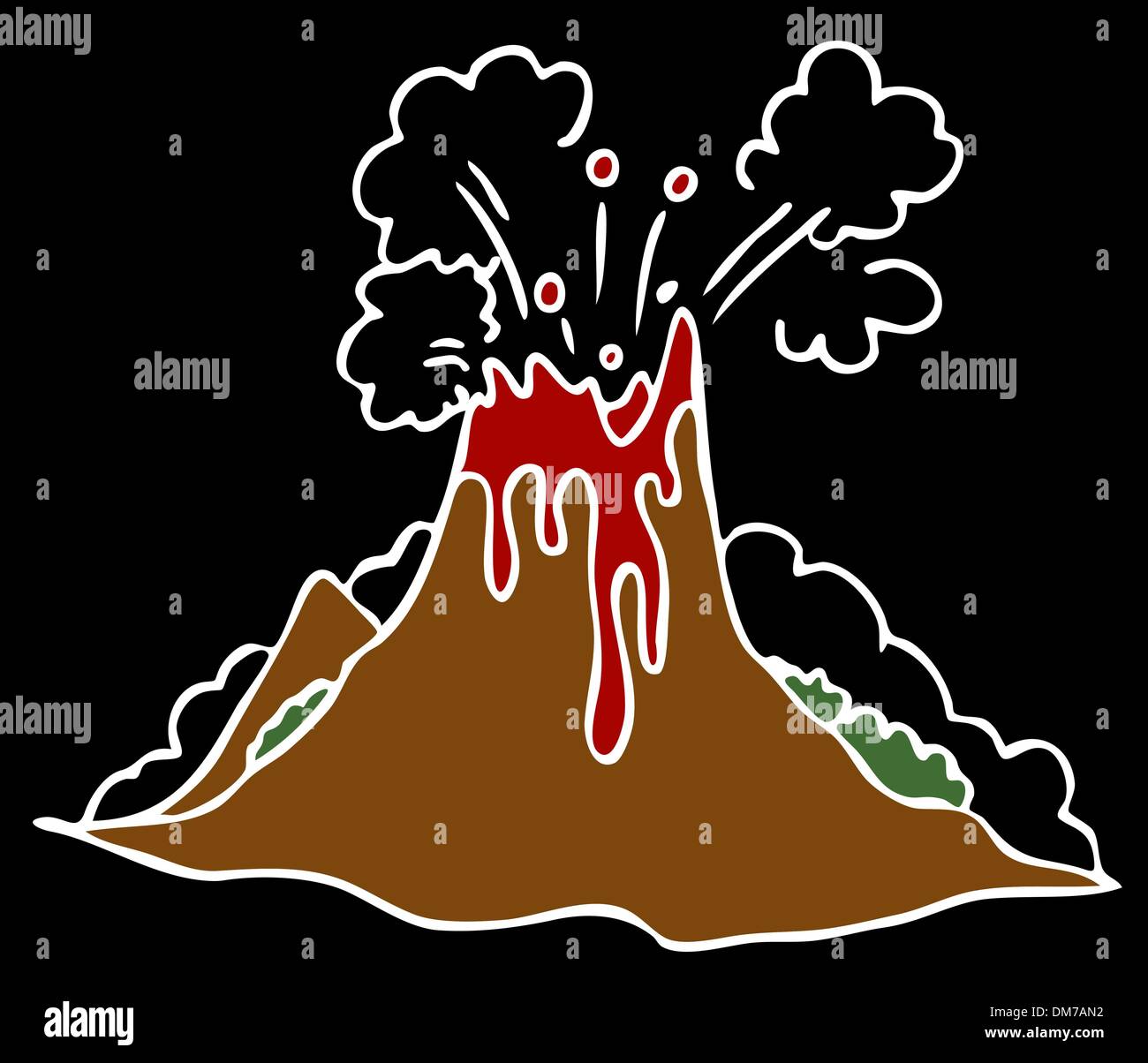 Clip art and illustration volcano hi-res stock photography and images ...