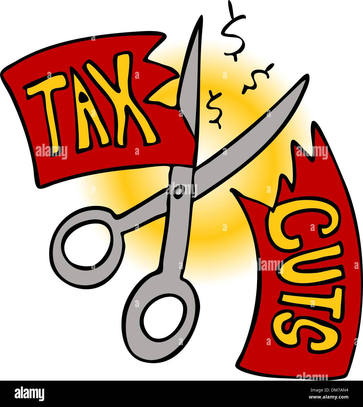 Budget cuts cartoon Stock Vector Images - Alamy