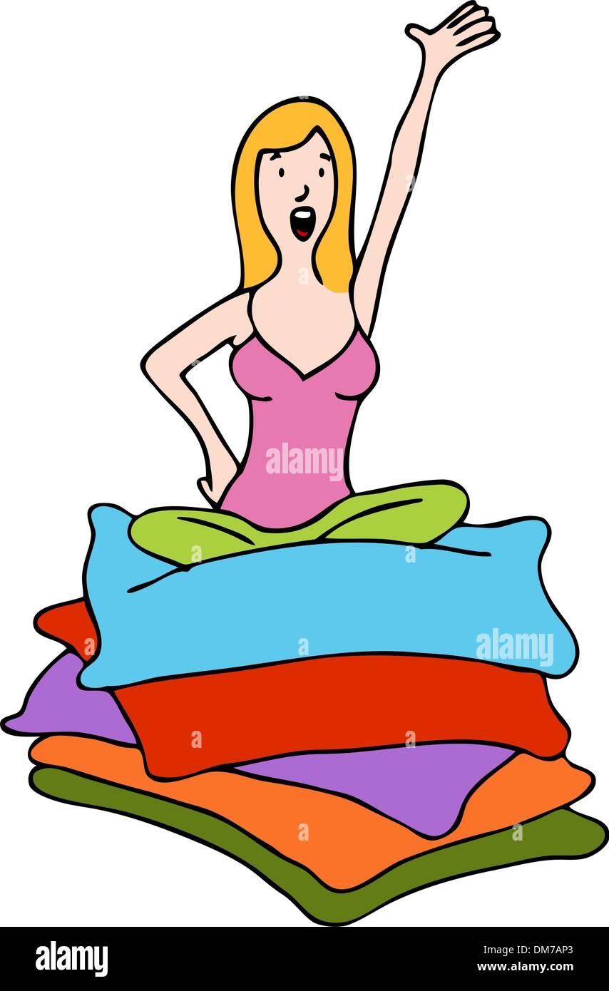 Pillow pile illustration Stock Vector Images - Alamy