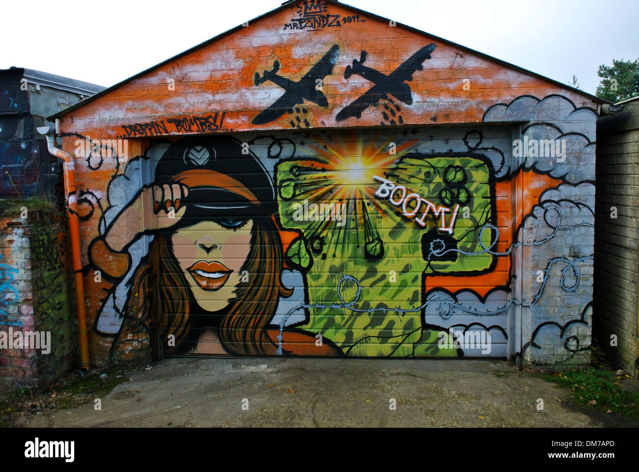 Pendz street art graffiti in Northampton England UK Stock Photo - Alamy