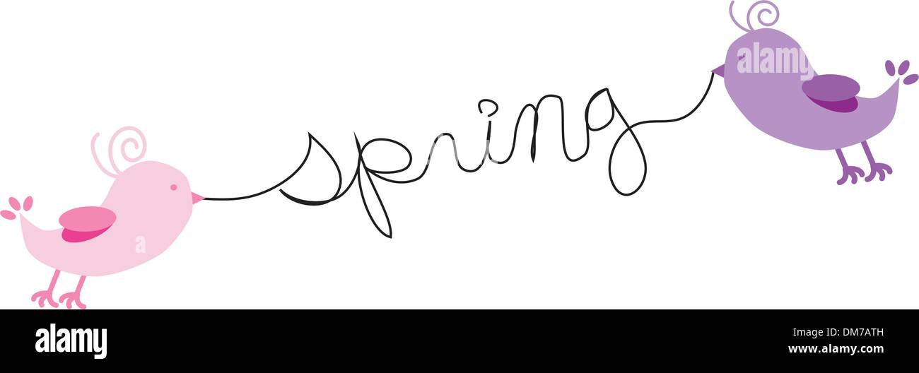 Cheerful birds Stock Vector Images - Alamy