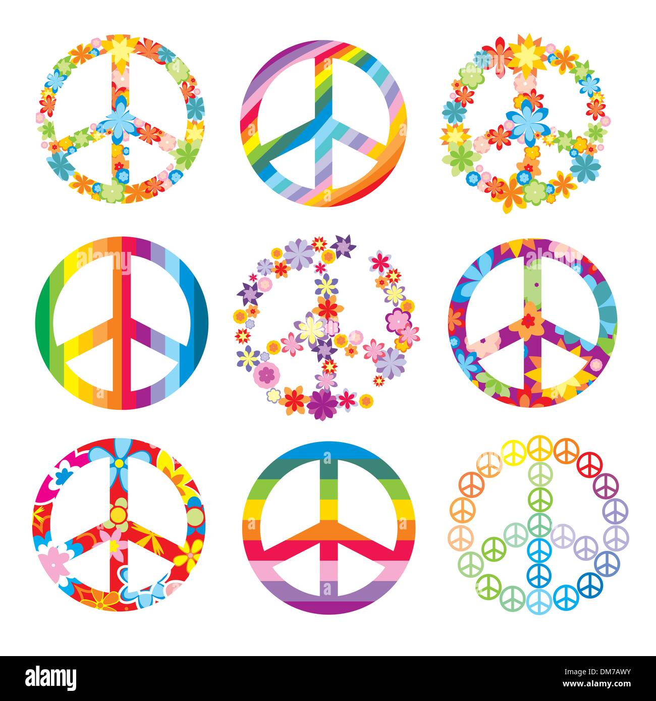 set of peace symbols Stock Vector Image & Art - Alamy