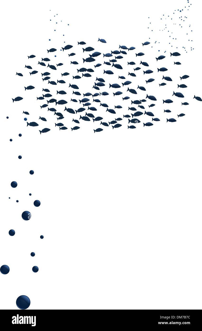 Underwater flock fish Stock Vector Images - Alamy