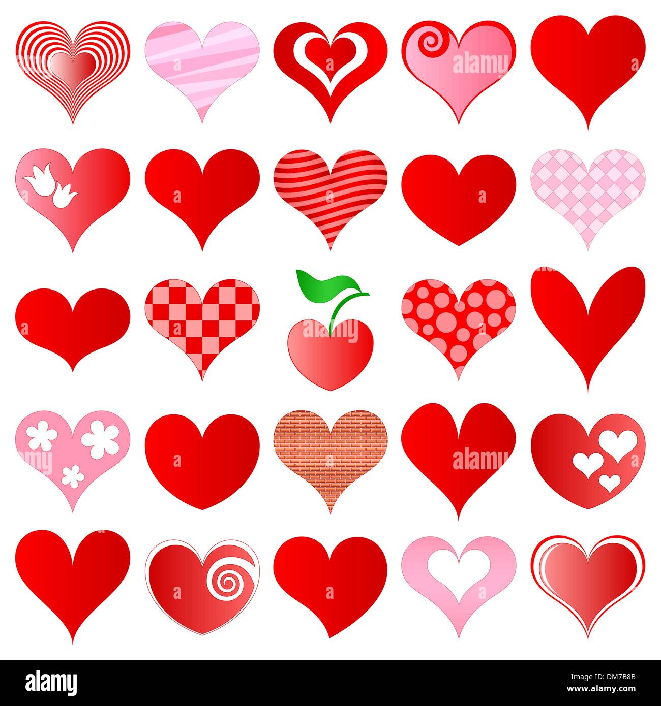 Hearts set Stock Vector Images - Alamy