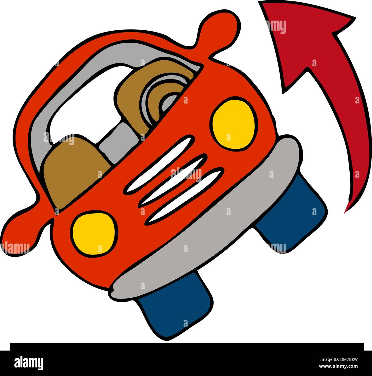 Automobile Rolling Over Stock Vector Image & Art - Alamy