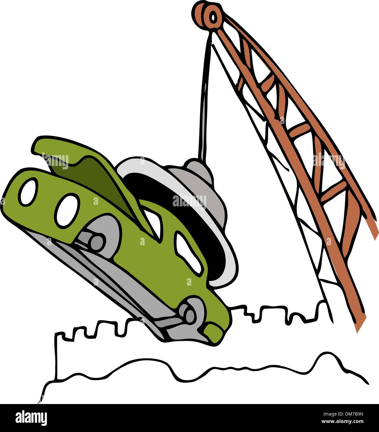 Auto junkyard recycling recycle Stock Vector Images - Alamy