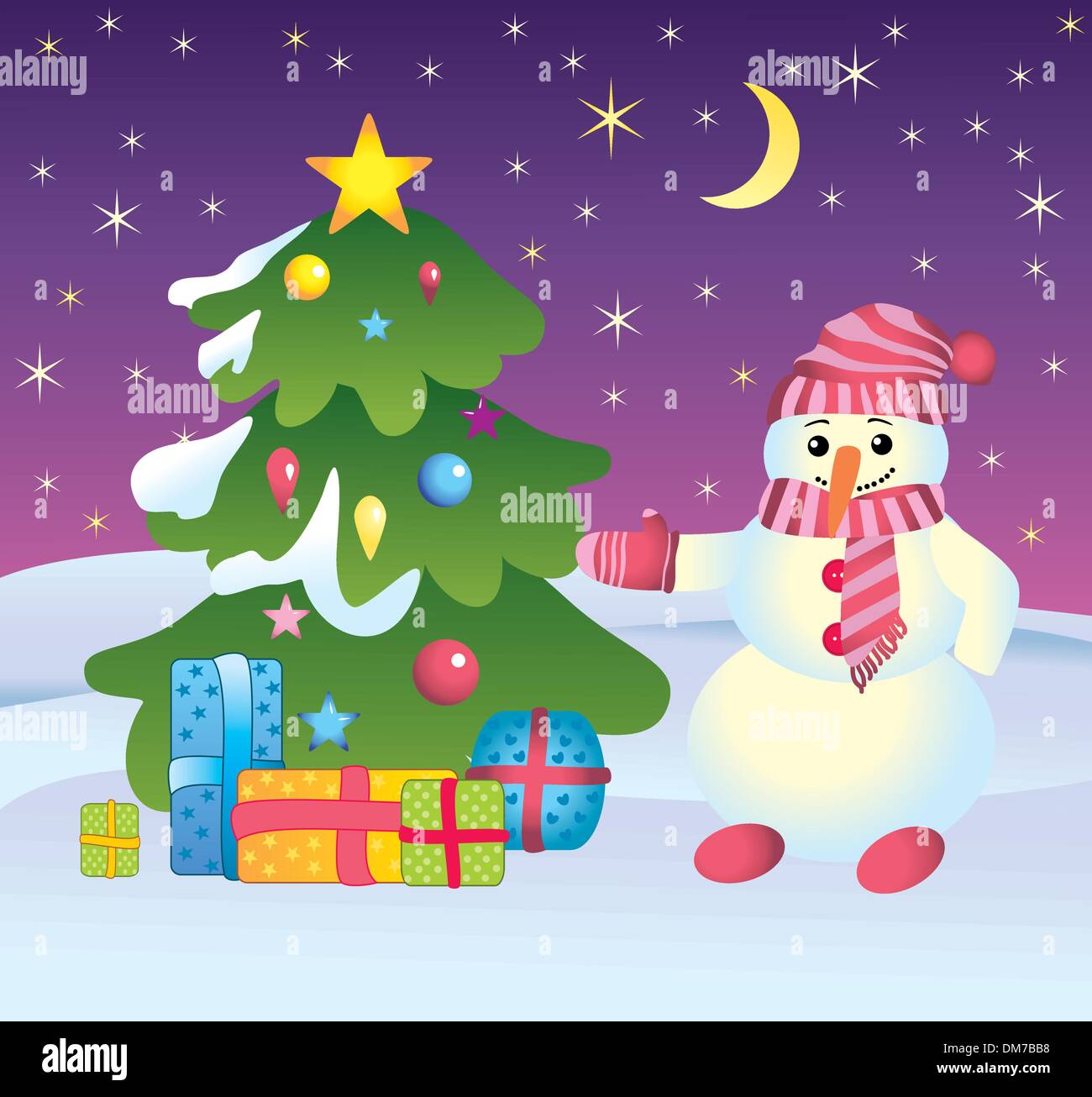 Christmas tree gifts small Stock Vector Images - Alamy