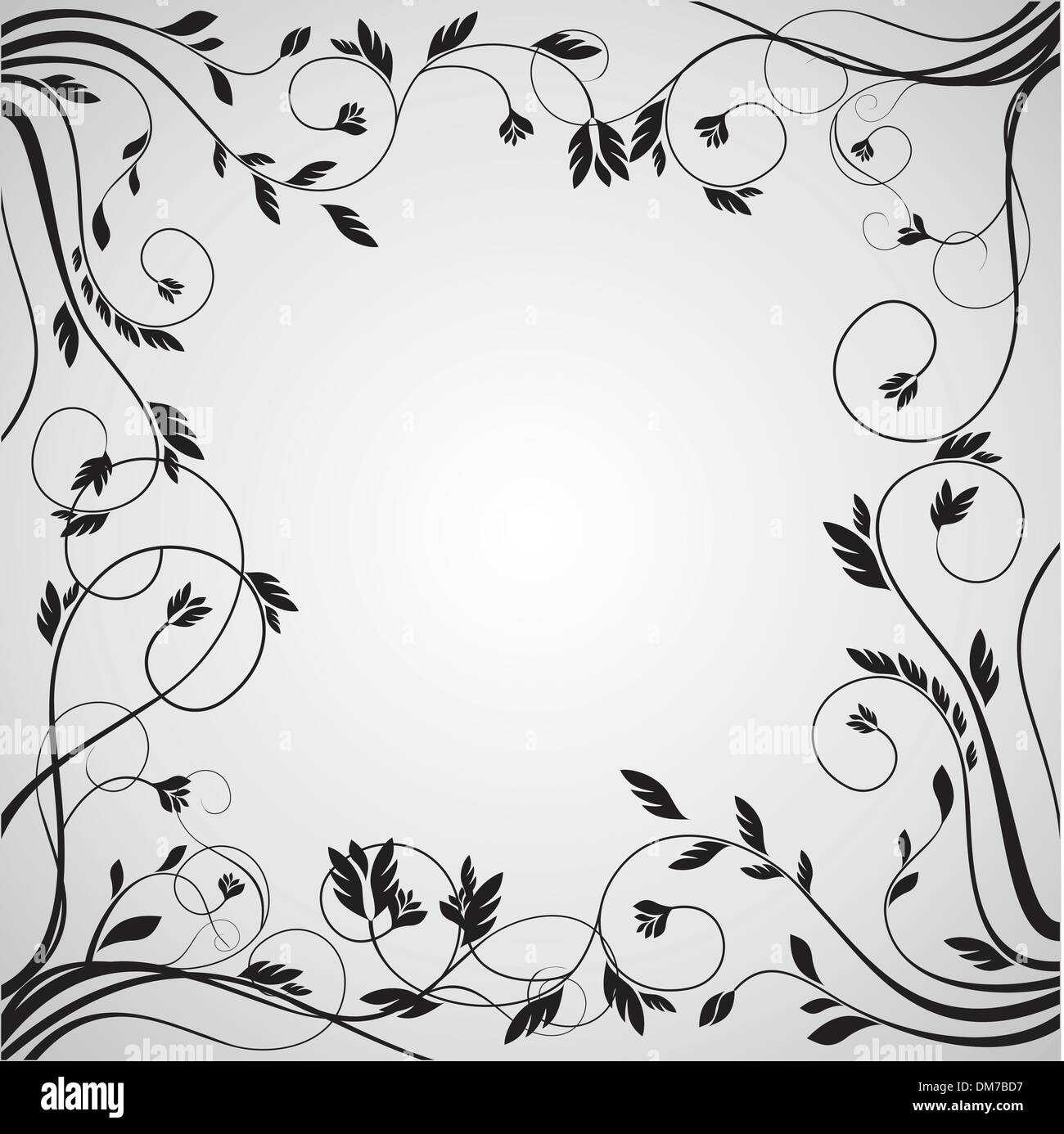 abstract floral curly frame Stock Vector Image & Art - Alamy