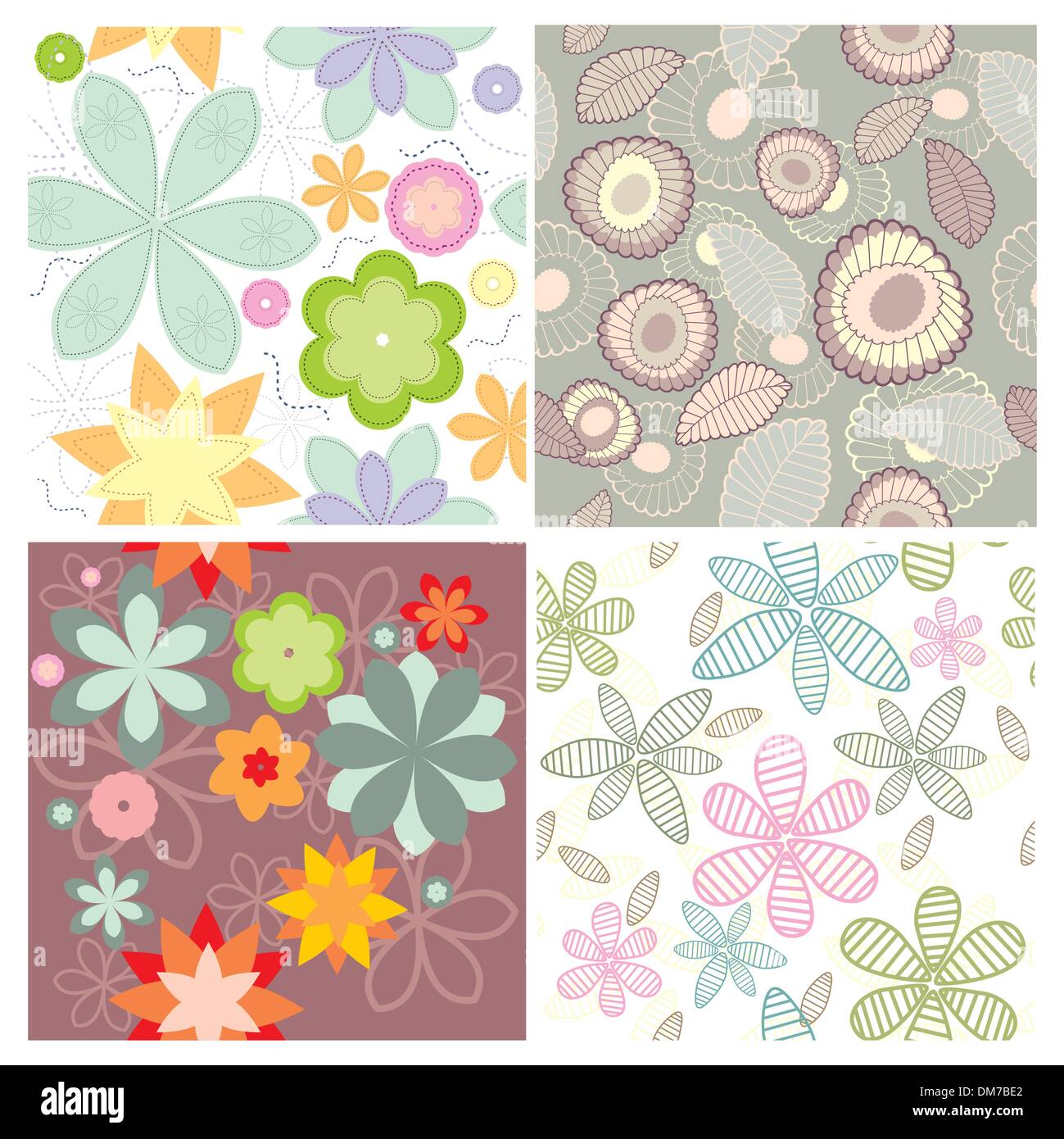 collection of cute seamless wallpaper Stock Vector Image & Art - Alamy