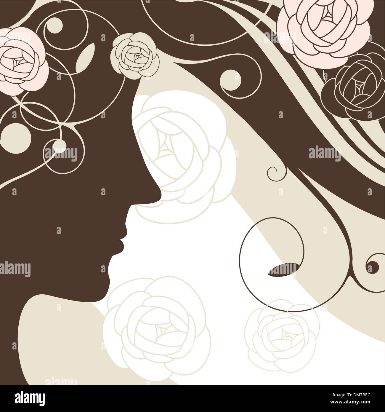 girl vector background Stock Vector Image & Art - Alamy