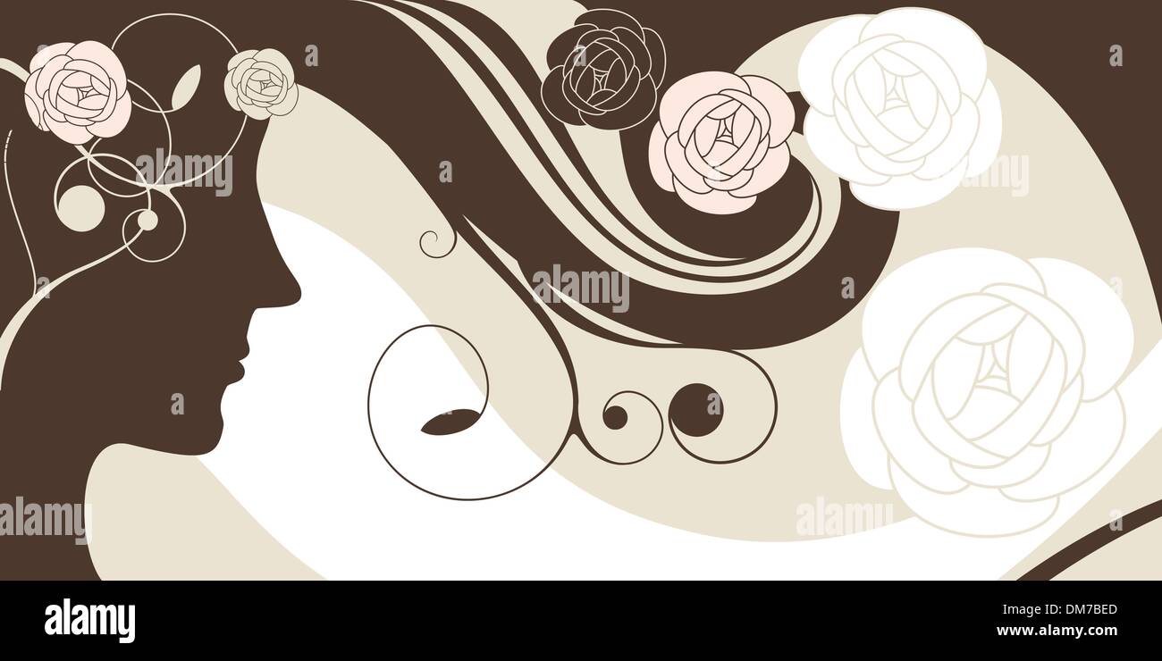 girl vector background Stock Vector Image & Art - Alamy