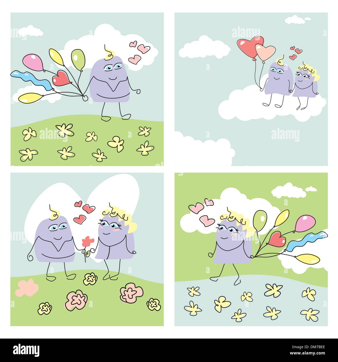 set of funny cards Stock Vector Image & Art - Alamy