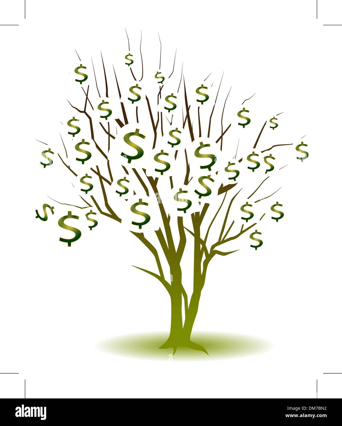 Money Bag Tree Stock Vector Image & Art - Alamy