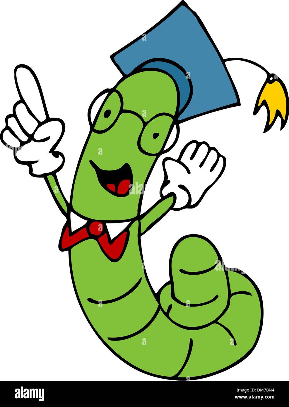 Book worm cartoon Stock Vector Images - Alamy