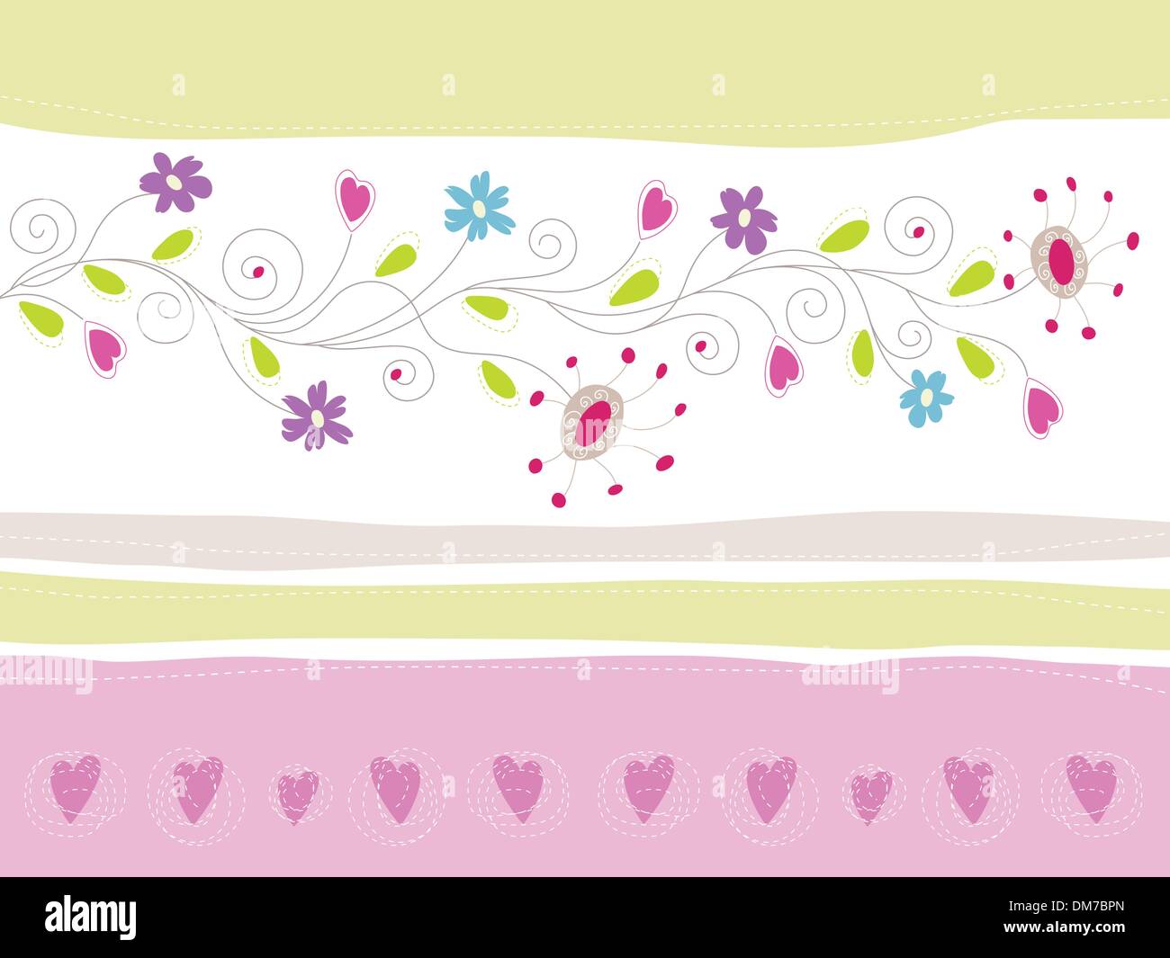 Floral Greeting Card Stock Vector Image & Art - Alamy