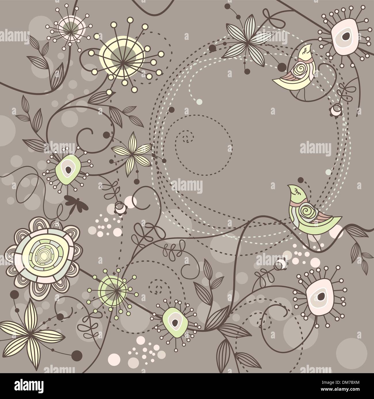 cute floral frame Stock Vector Image & Art - Alamy